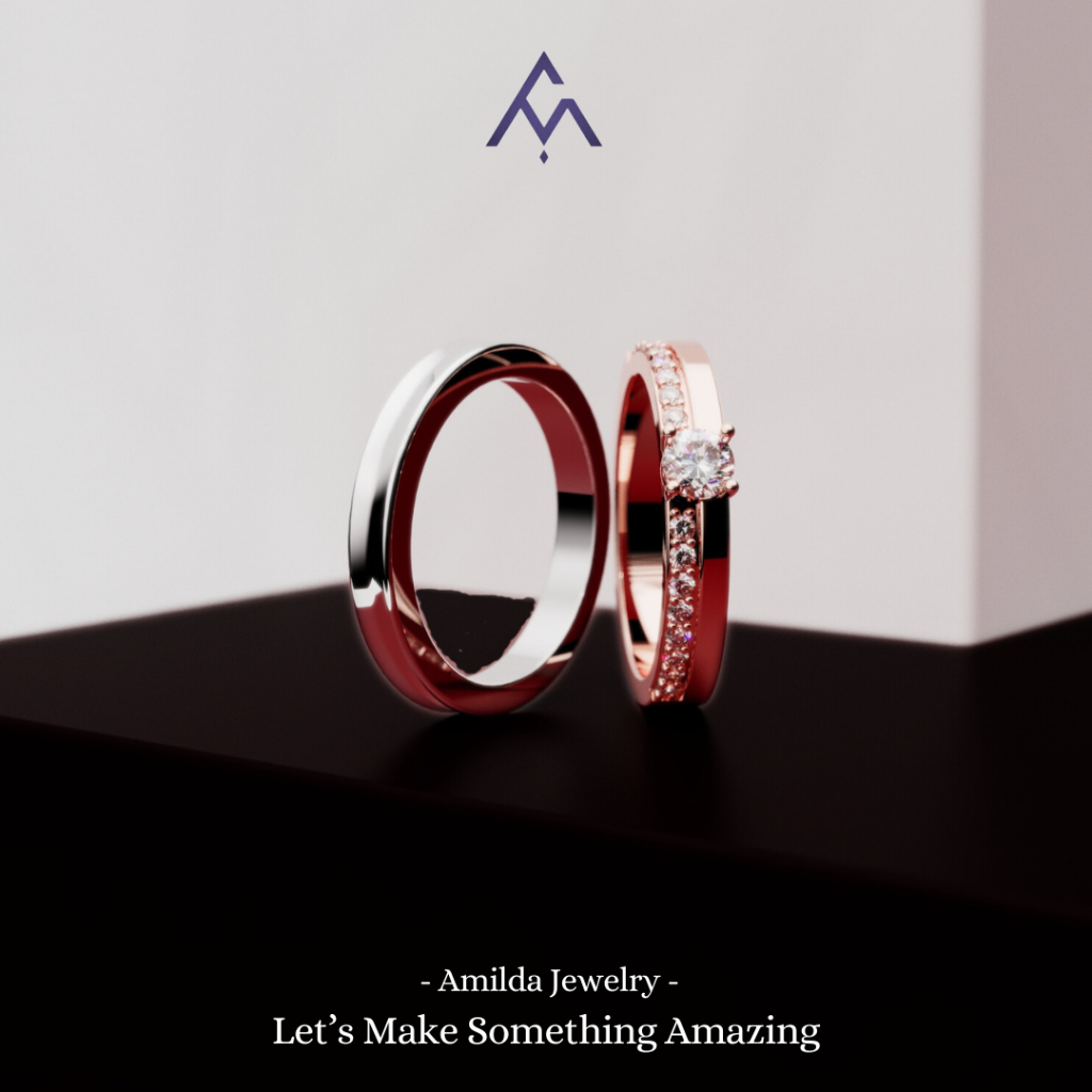 Jual Cincin Tunangan Couple Nikah Kawin Lamaran Perak Palladium ...