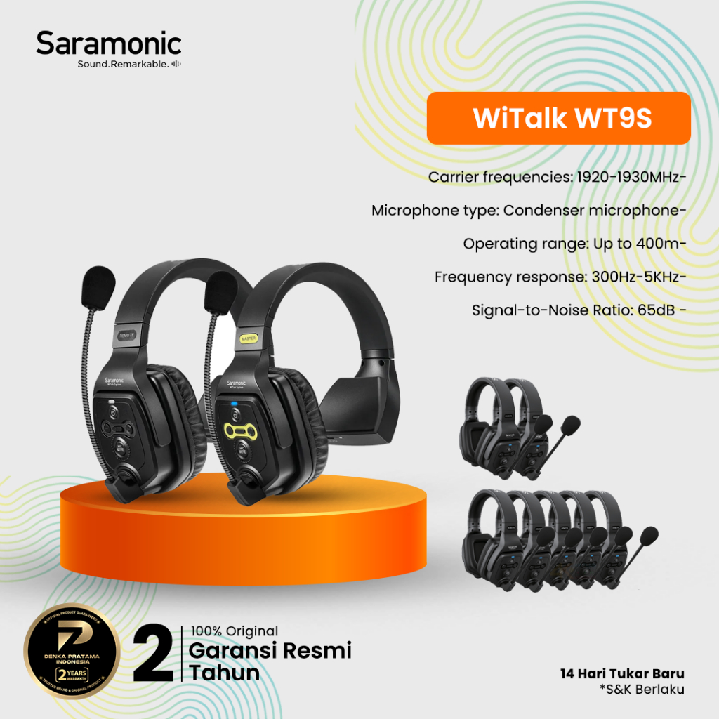 Jual Saramonic WiTalk WT9S Wireless Single-Ear Headset Intercom System ...
