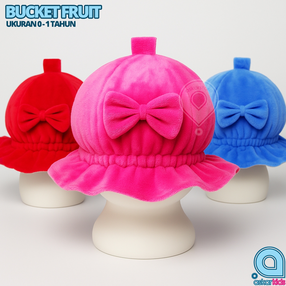 Jual TOPI BAYI PEREMPUAN 0–1 TAHUN MODEL BUAH | Topi Bucket Fruit Lucu ...