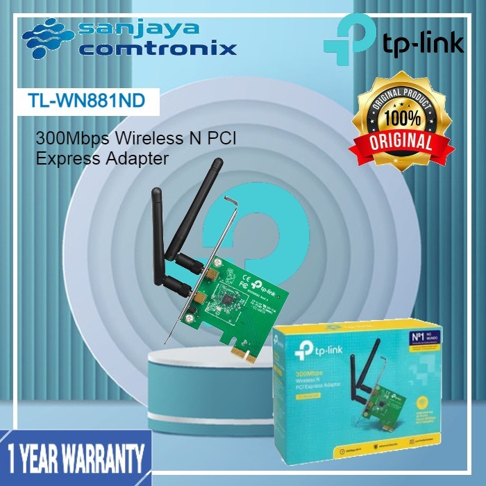Jual TP-LINK TL-WN881ND 300Mbps Wireless N PCI Express Adapter | Shopee ...