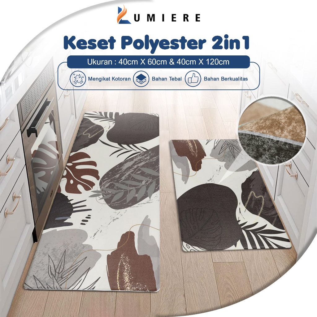 Jual Lumiere - Keset Lantai Dapur 2in1 Polyester 40x60CM & 40x120CM ...