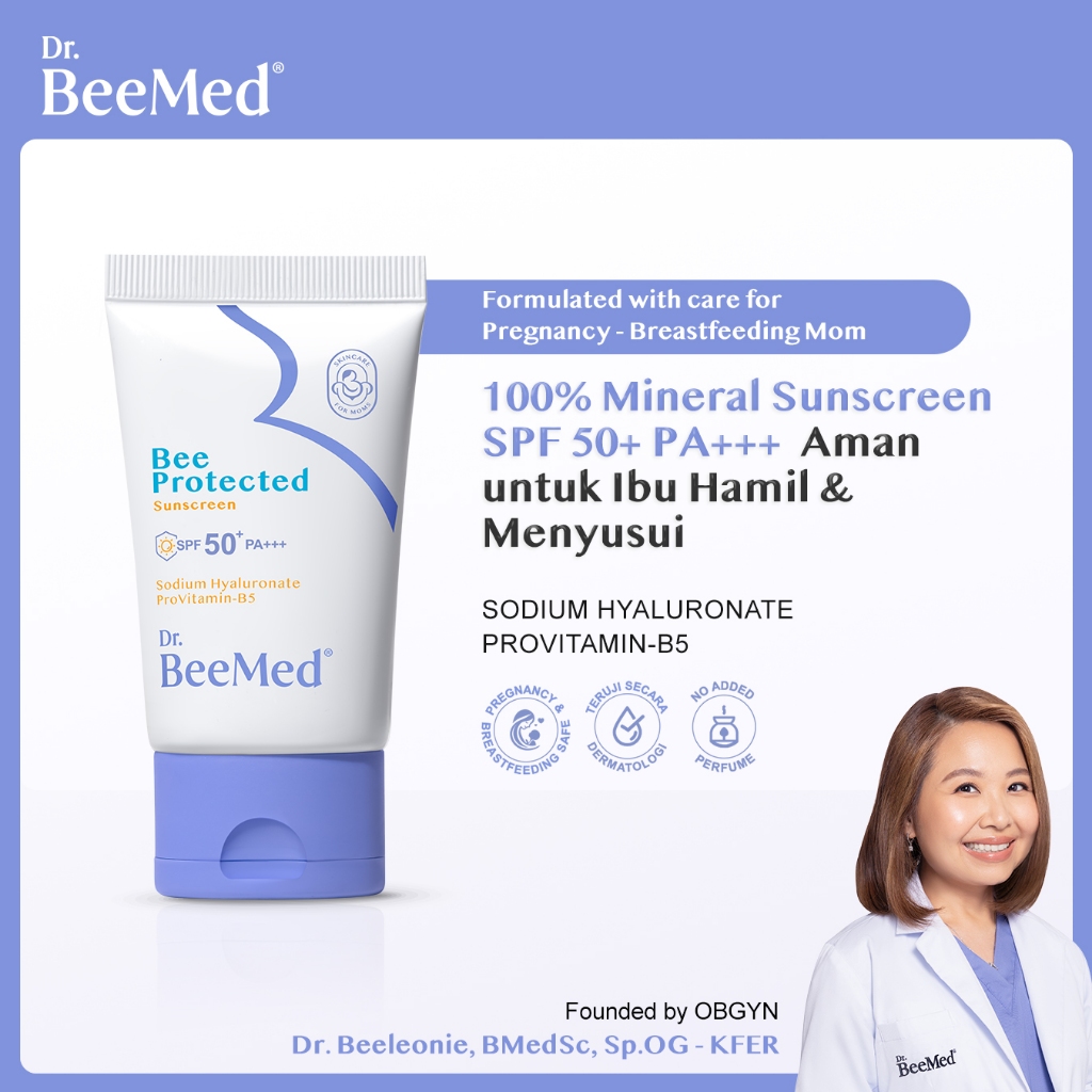 Jual Dr.BeeMed Bee Protected Sunscreen SPF 50 PA+++ - 100% Mineral ...