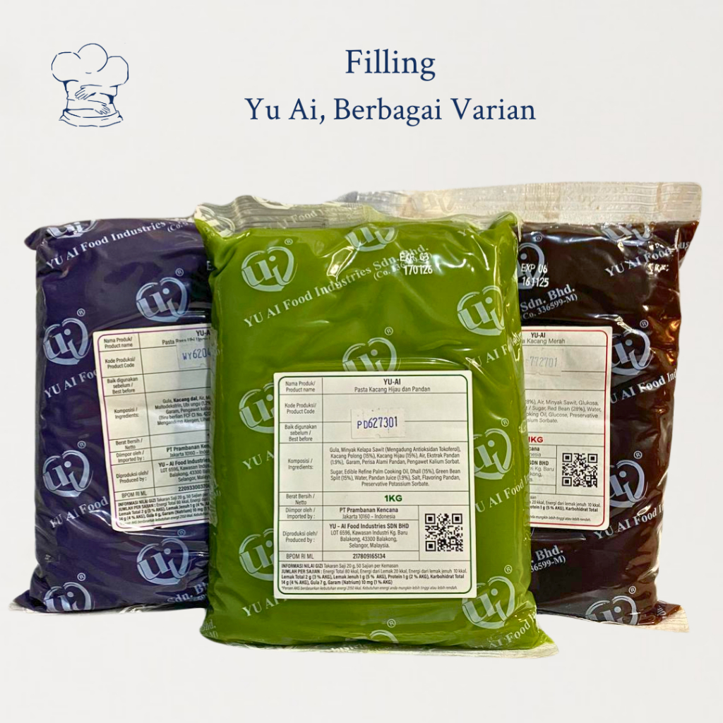 Jual Yu Ai Taro (Ubi Ungu / Pandan - Mung Bean / Kacang Merah - Red ...