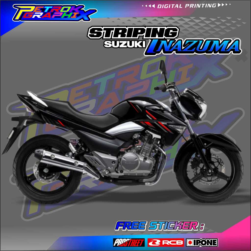 Jual STRIPING VARIASI SUZUKI INAZUMA / STICKER LIST VARIASI MOTOR ...