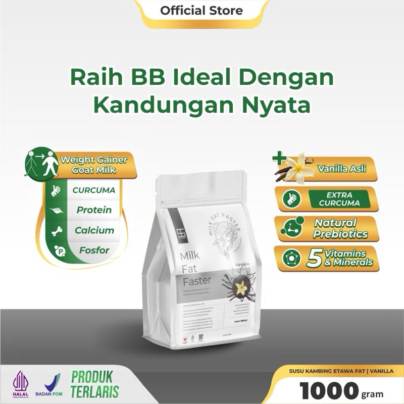 Jual Ternak Syams Milk Fat Faster Rasa Vanilla 1KG Susu Penambah Berat ...