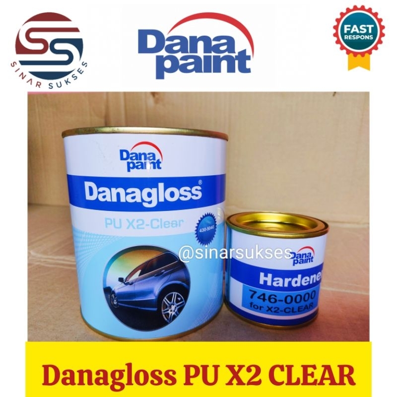 Jual Cat Danagloss PU X2 CLEAR + Hardener 1Liter 1kg/Danapaint/Cat ...