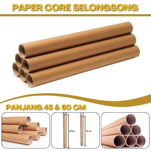 Jual Selongsong Roll Paper Core Karton Pipa Roll Kertas Kardus Corong Panjang 45 Cm Dan 60 Cm ...