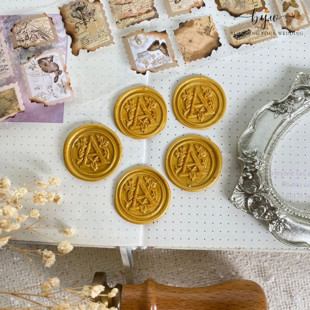 Jual Huruf A - 3D Stamp Instant Segel Lilin/Wax Seal Stamp 1 Pieces Wax ...