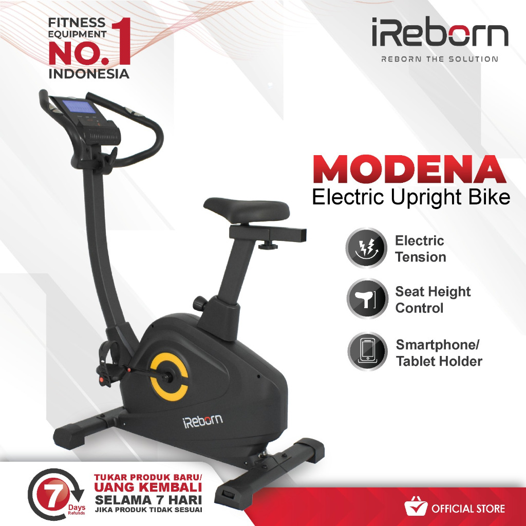 Jual Alat Fitness Sepeda Statis Elektrik Ireborn Modena Upright Bike (SURABAYA) | Shopee Indonesia