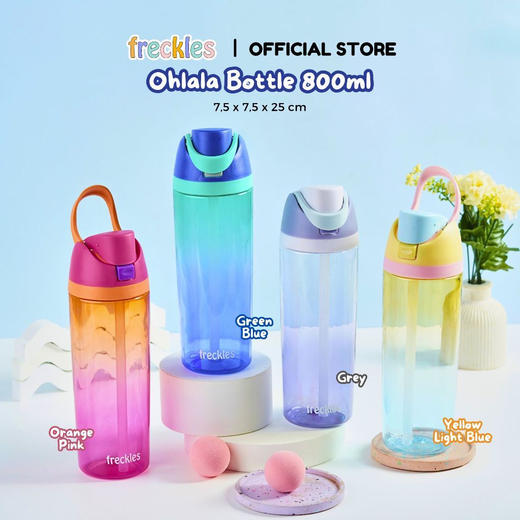 Jual Freckles Ohlala 800ML water bottle - Botol Minum Anak / Tumbler Anak Anti Tumpah BPA FREE ...