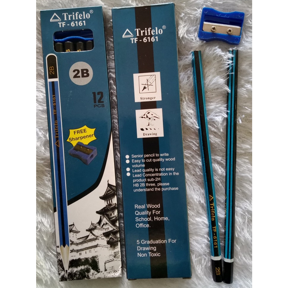 Jual Pensil Trifelo 2b TF-6161 Free peruncing | Shopee Indonesia