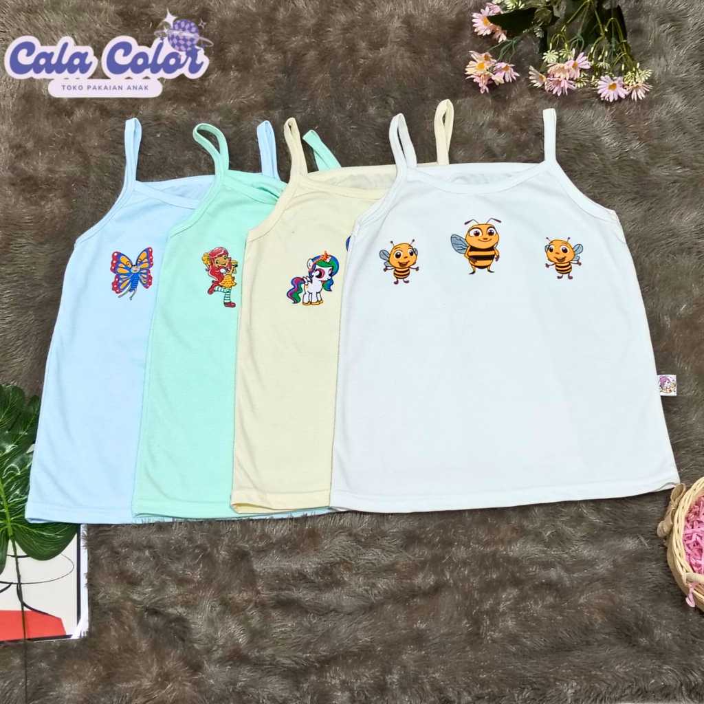 Jual ((PROMO 10K / PCS ALL SIZE)) TANKTOP ANAK PEREMPUAN KARAKTER LUCU ...