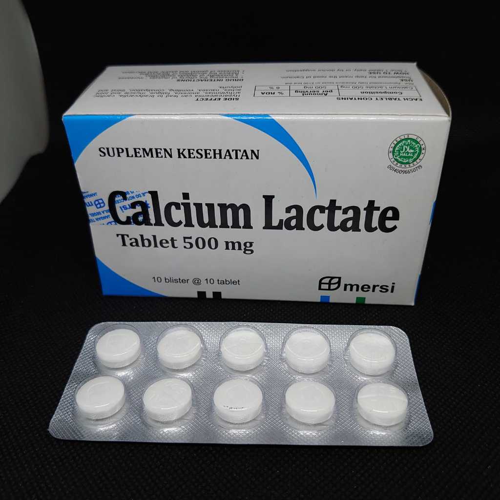Jual CALCIUM LACTATE 500 MG ( KALSIUM UNTUK TULANG ) | Shopee Indonesia