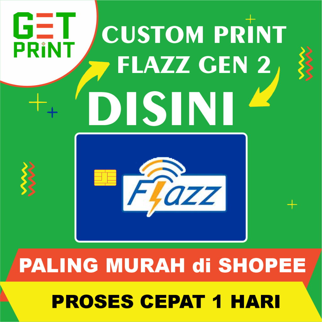 Jual Custom Print UV Flazz BCA Gen 2 cetak 1sisi / 2sisi | Shopee Indonesia