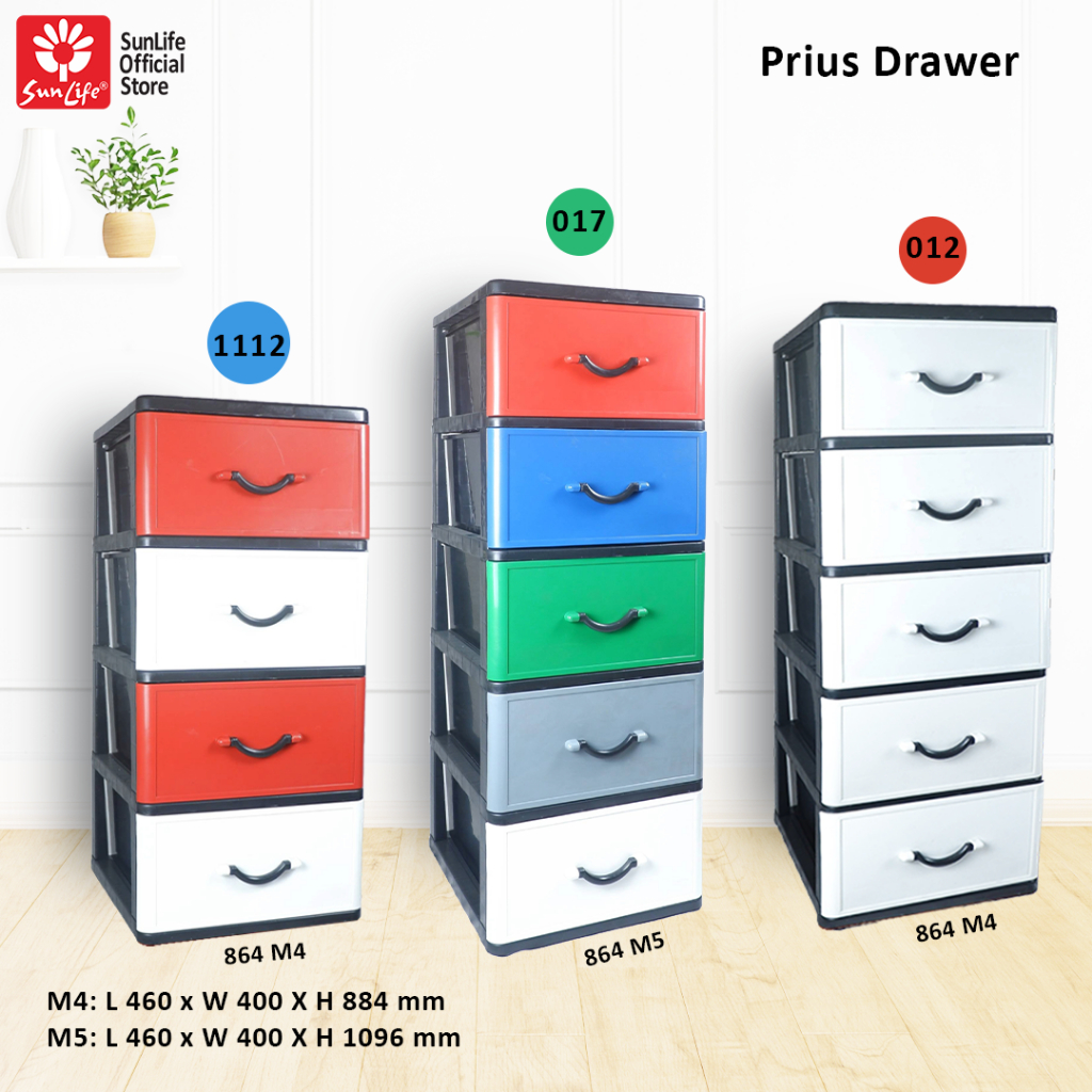Jual SunLife Prius Drawer Lemari Pakaian 4 & 5 Susun – Rak Drawer ...