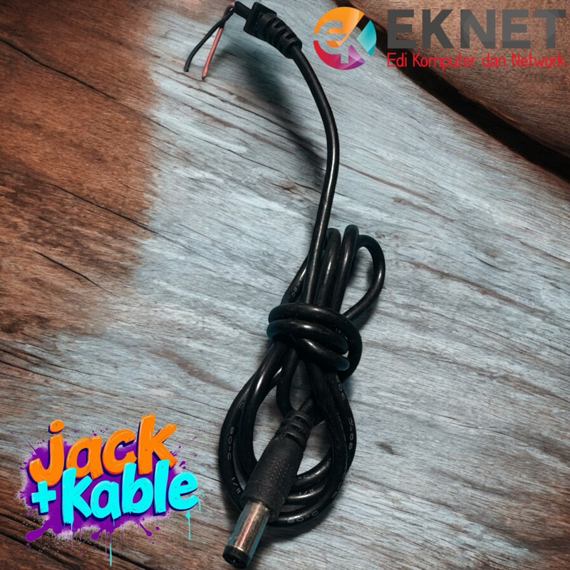 Jual jack adaptor plus kabel jack standar colokan adaptor kabel 1 meter ...