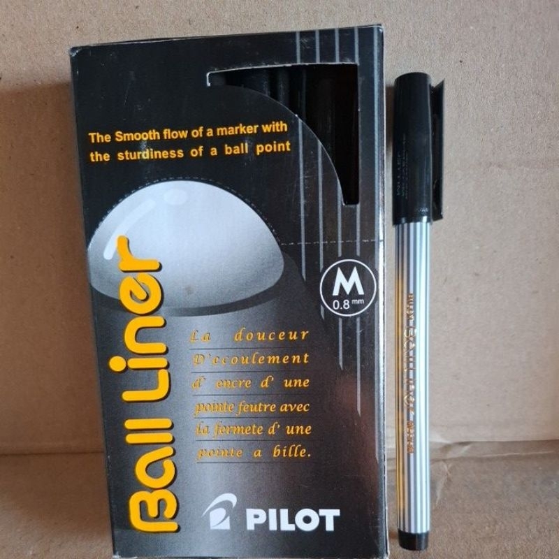 Jual pen balliner Pilot 0.8mm (HITAM) | Shopee Indonesia
