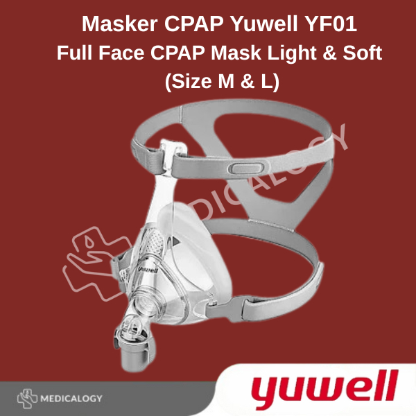 Jual Masker CPAP Yuwell YF01 Full Face CPAP Mask Light & Soft (Size M ...