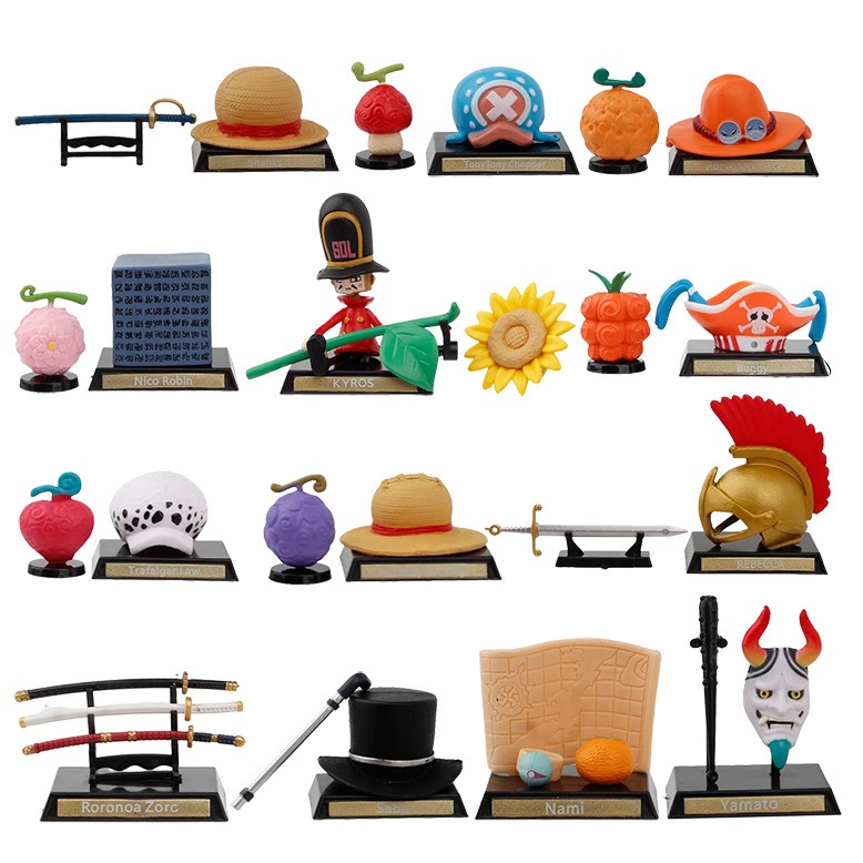 Jual Action Figure ONE PIECE GASHAPON set 13 pcs - Miniatur Pajangan ...