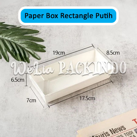 Jual [1 PCS] Paper Box Panjang + Tutup Mika 17.5x7x6.5 cm / Paper Tray ...