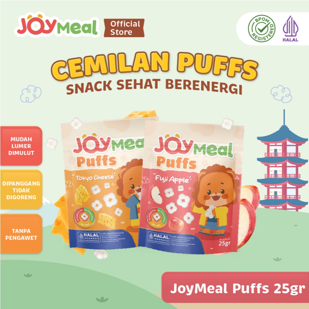 Jual JoyMeal Puffs 25 gr | Cemilan Anak Snack Sehat Berenergi Rasa Khas ...