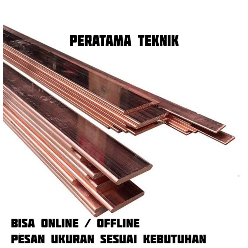 Jual Plat Strip Tembaga 2mm X 15mm X 1000mm / Busbar Tembaga Muni ...