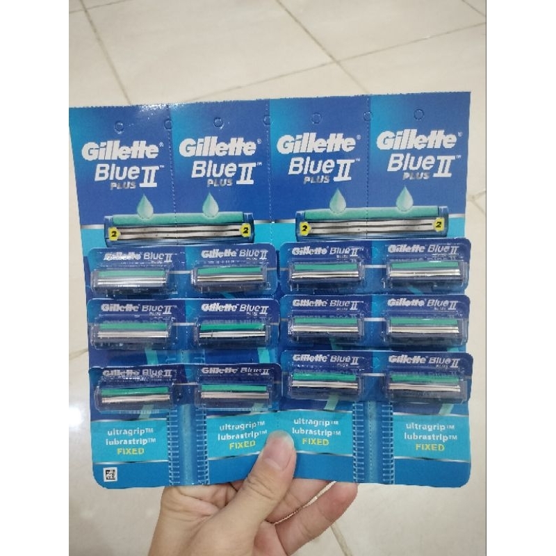 Jual KS ALAT CUKUR GILLETTE BLUE II PLUS / 2 MATA PISAU ( ISI 12 PCS / 1 LUSIN ) | Shopee Indonesia