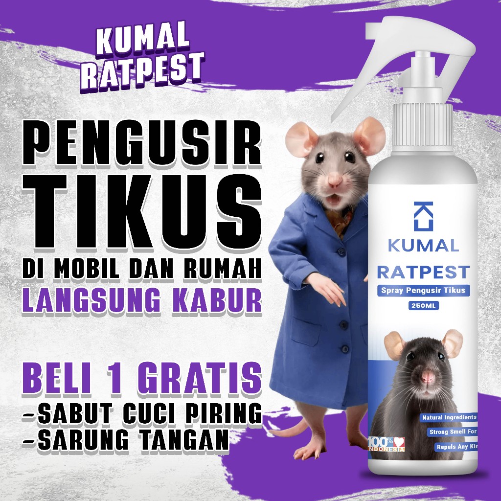 Jual Spray Pengusir Tikus 250ml – Anti Tikus Mobil & Rumah, Ampuh Usir ...