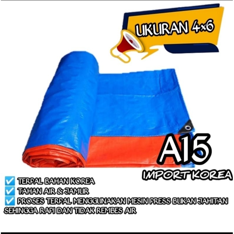 Jual terpal plastik Korea A15 ukuran 4x6 tebal dan tahan air | Shopee ...