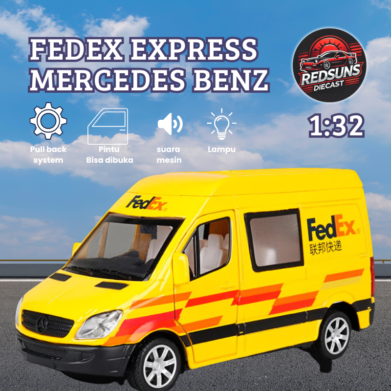 Jual [REDSUNS] DIECAST MOBIL EKSPEDISI PAKET FEDEX EXPRESS MERCEDES ...