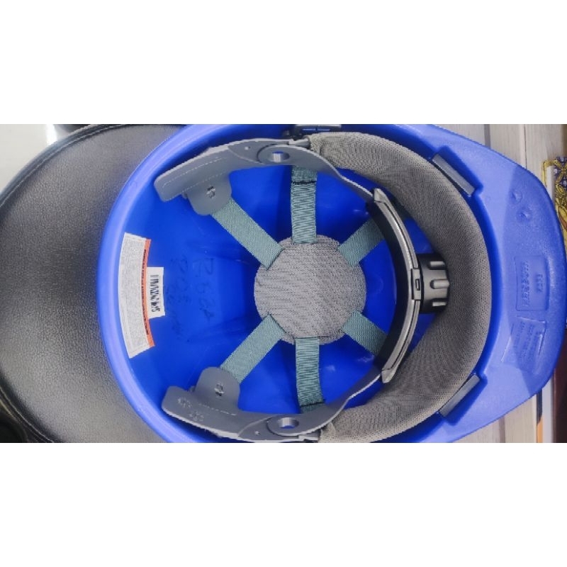 Jual helm proyek/safety helmet biru ventilasi/vented krisbow | Shopee ...