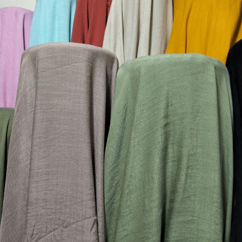 Jual kain katun sansan linen rayon (harga meter) | Shopee Indonesia