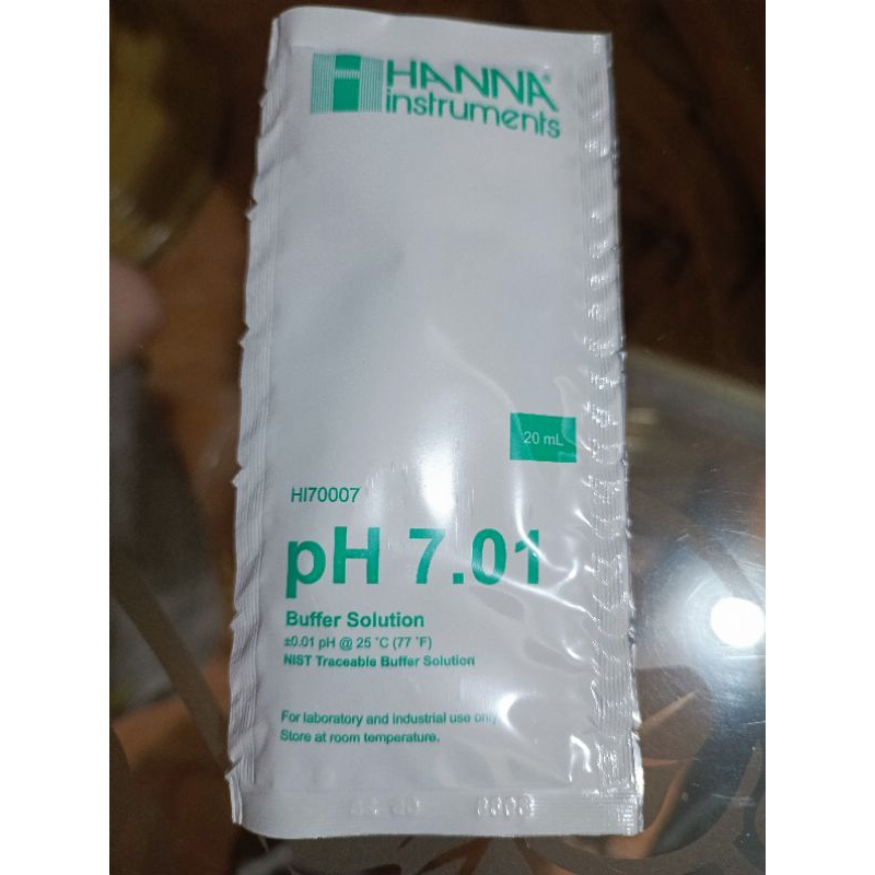 Jual hanna instruments cairan HI70007 pH 7.01 buffer solution sachet ...