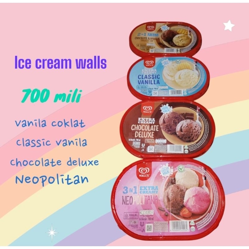 Jual ice cream wall's 700 Mili eskrim Walls es krim murah Bekasi ice ...