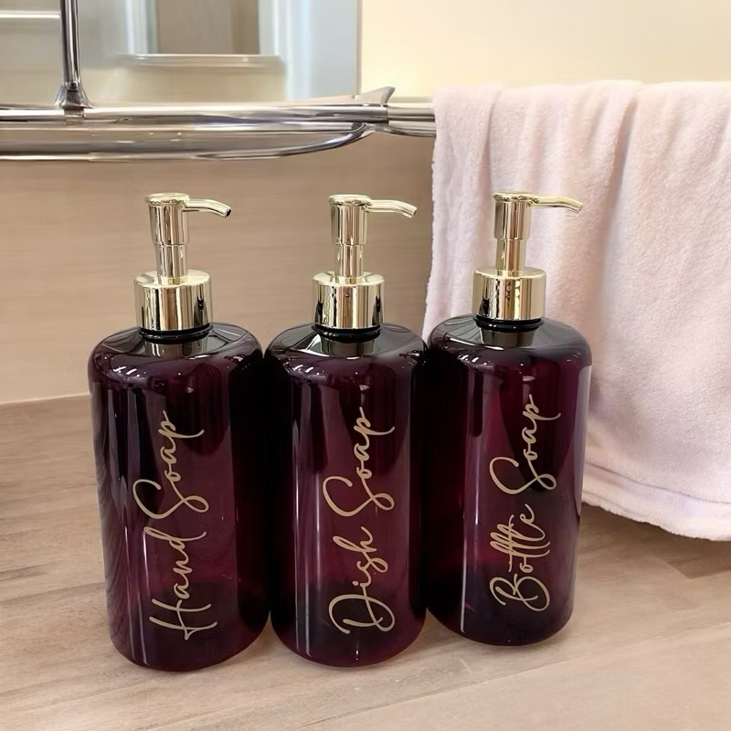 Jual botol sabun cair pump / botol refill sabun cair BOTOL COKLAT GOLD ...