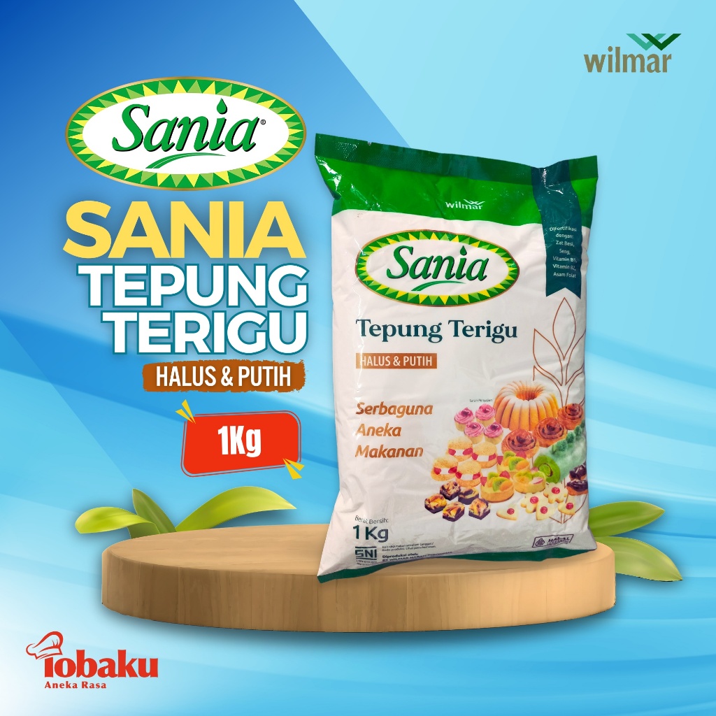 Jual SANIA Tepung Terigu Halus & Putih - Wheat Flour Kemasan 1Kg ...