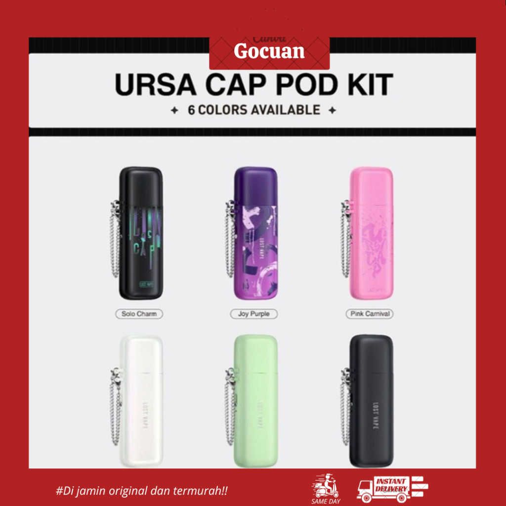 Jual URSA CAP POD KIT 25W ORIGINAL BY LOSTVAPE URSA CAP PODKIT 1000mAH ...
