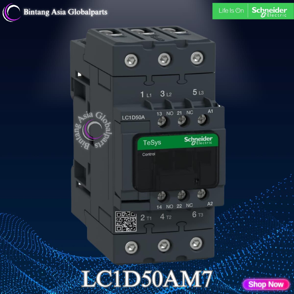 Jual Kontaktor 3p 50a Schneider LC1D50AM7 220v Original / Kontaktor 3 ...