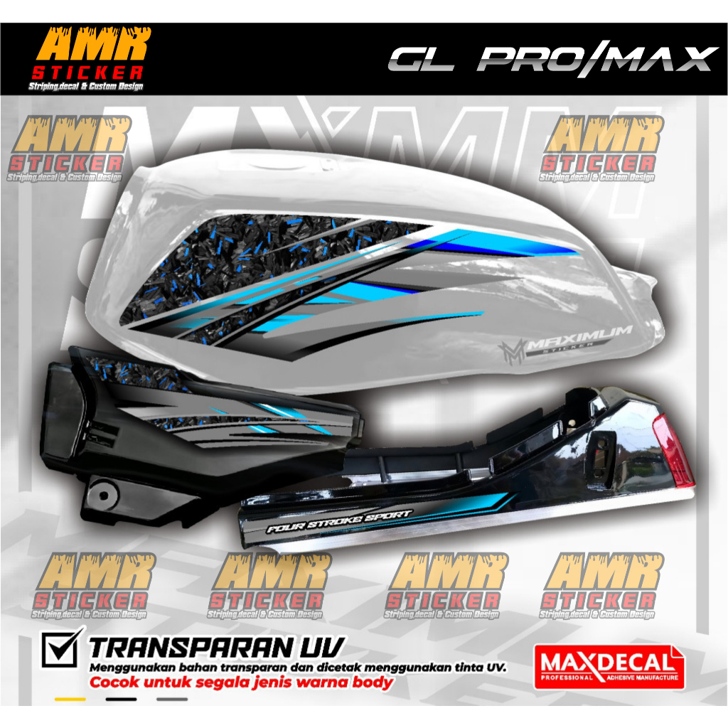 Jual STRIPING GL PRO - STICKER GL - STRIPING HONDA GL PRO TRANSPARAN ...