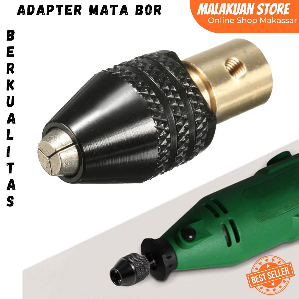 Jual Adapter Mata Bor Drill Chuck Extension Three Jaw Head 0.3-3.5mm ...