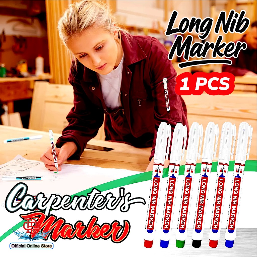 Jual Spidol Pulpen Pena Permanen Tukang Bangunan Kepala Panjang Long ...