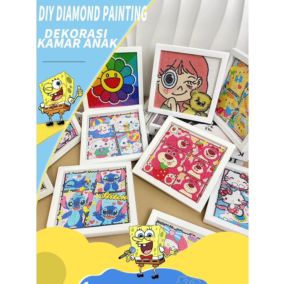 Jual (15 X 15 CM) Diamond Painting Karakter Labubu sanrio kuromi ...