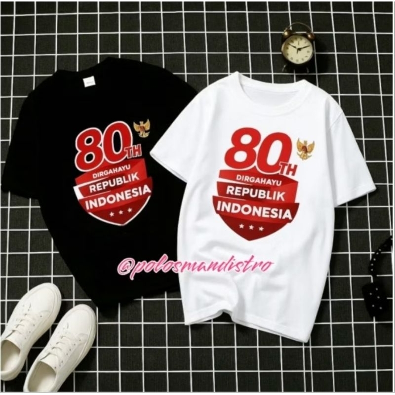 Jual KAOS HUT RI KE 80 TH PERISAI 999 NUSANTARA BARU Kaos Kemerdekaan Indonesia 17 Agustus Pria ...