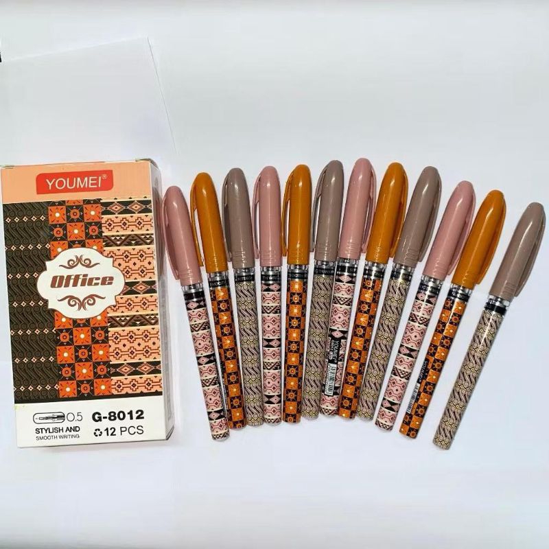 Jual pulpen motif batik Pen Gel G-8012 (12pcs) Youmei Office Pulpen ...