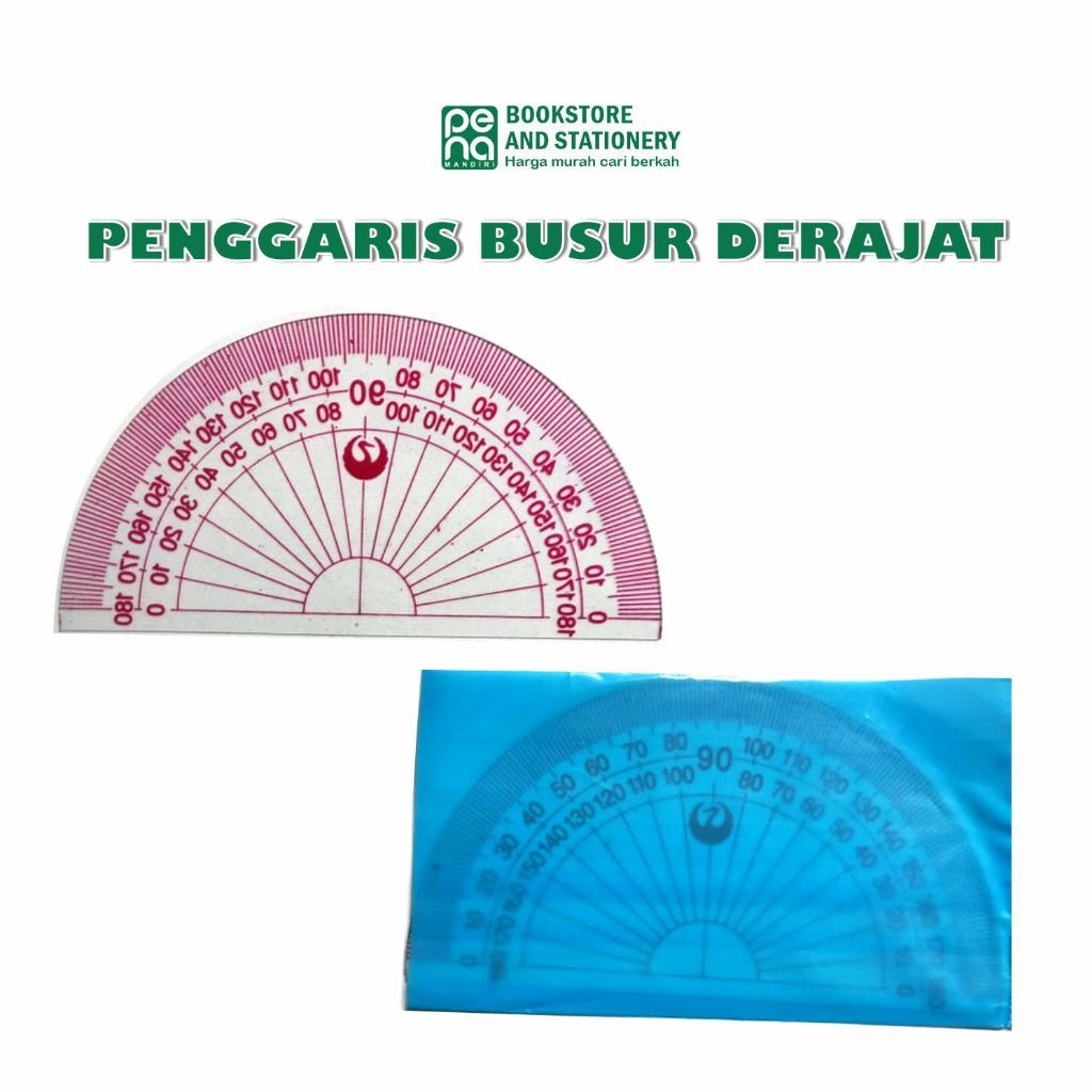 Jual Penggaris Busur Derajat Busur Plastik Penggaris Derajat Murah ...
