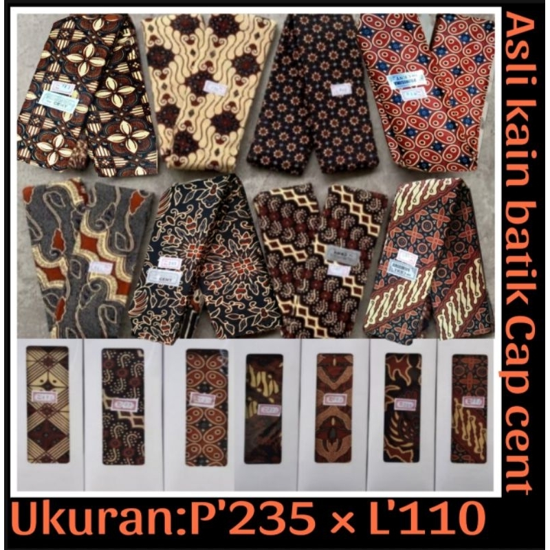 Jual Kain Panjang Batik Halus Cap Cent Premium Jarik Kebat Samping BM Banyumasan Dus | Shopee ...