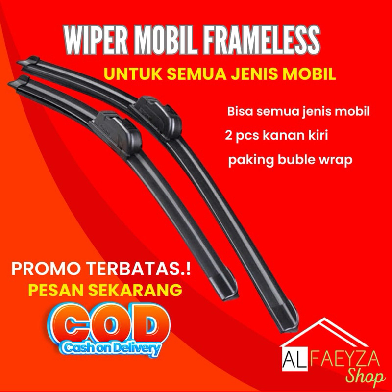 Jual COD Promo Wiper Kaca Mobil Frameless Semua Jenis Mobil Sepasang (2 ...