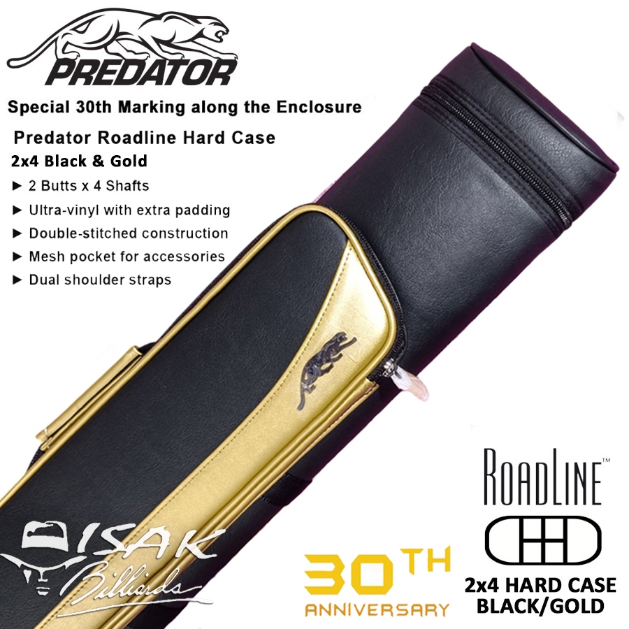 Jual Predator Roadline 2x4 Hard Cue Case | Black & Gold 30th ...