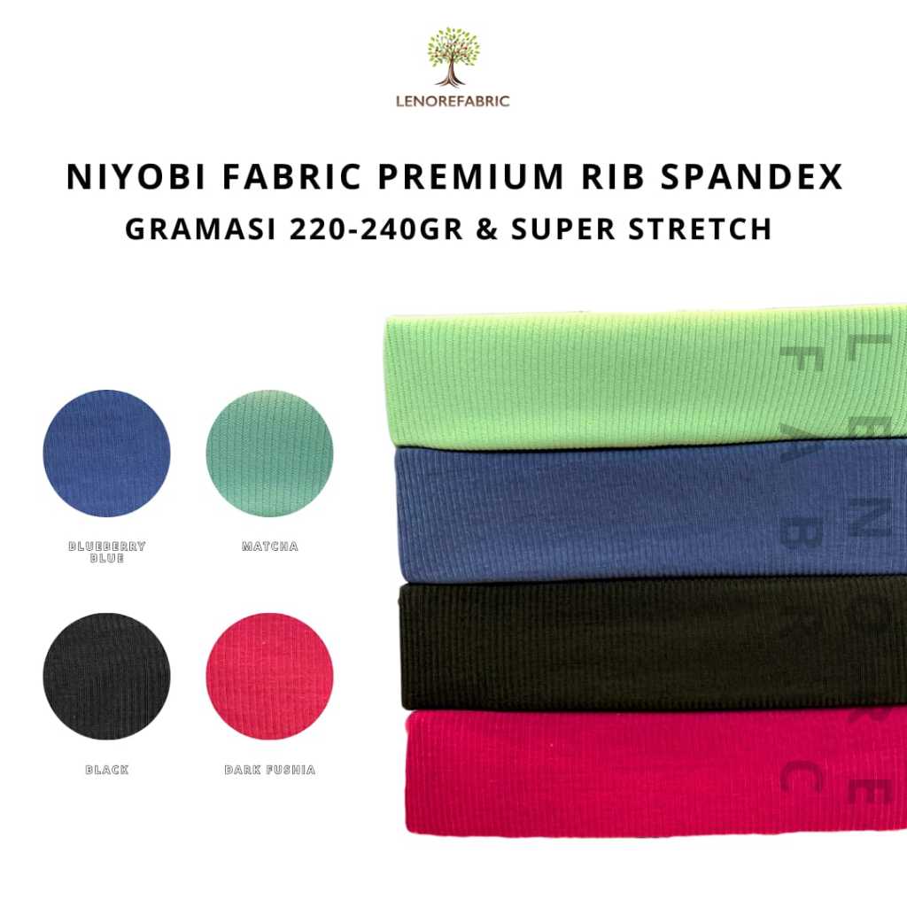 Jual BAHAN KAIN • RIB KNIT PREMIUM - NIYOBI FABRIC | Shopee Indonesia