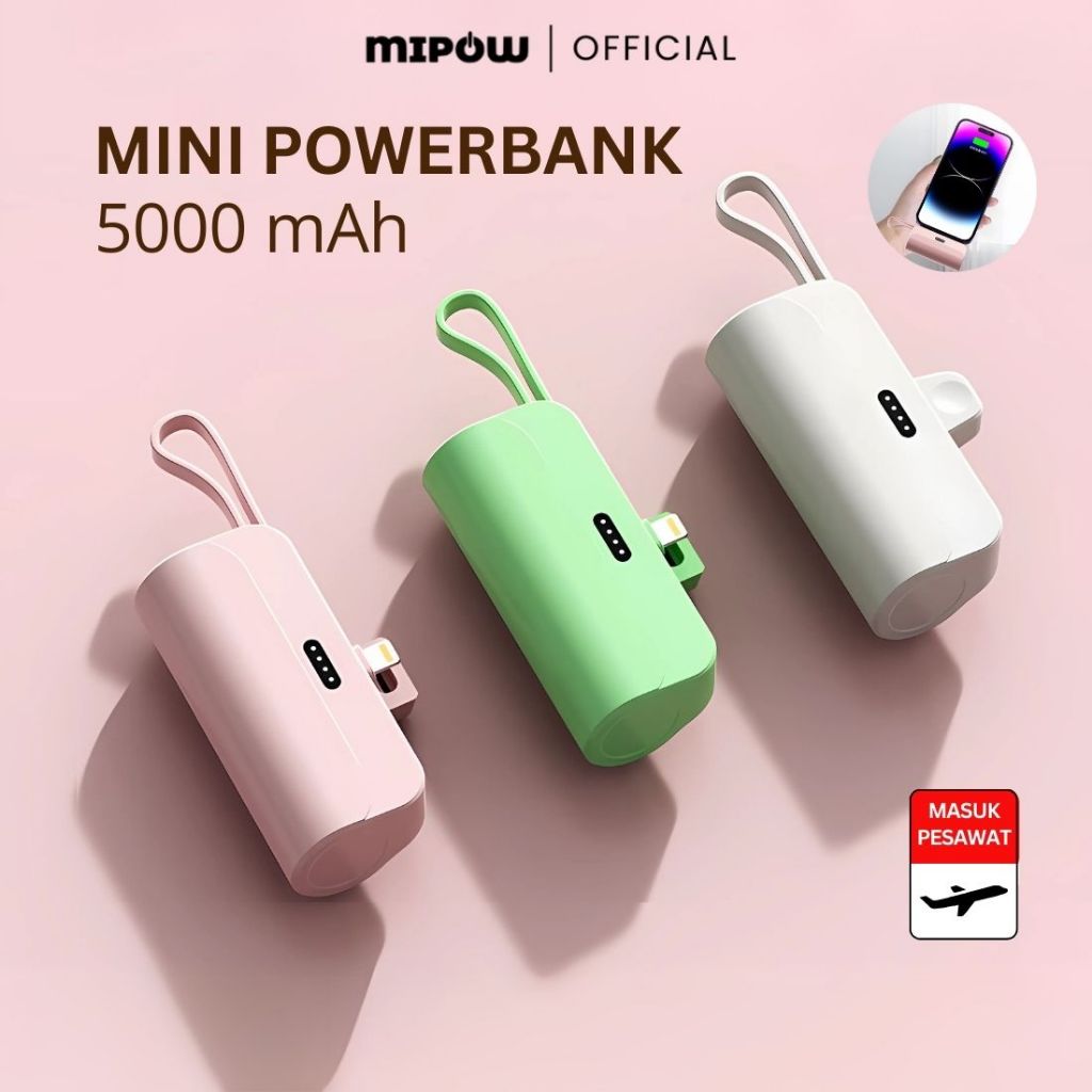 Jual Mipow Powerbank 5000 mAh Fast Charging Mini Power Bank Kapsul ...